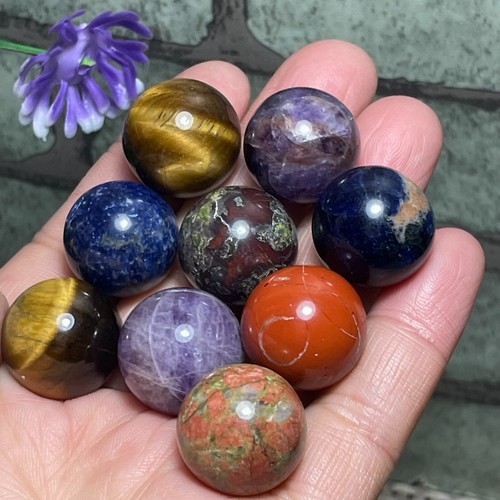 NATURAL Various mixed gems Quartz Crystal Sphere Ball Gemstone Healing ...
