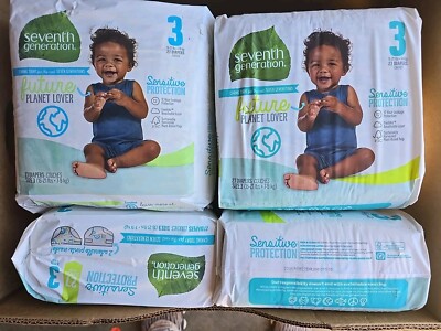 Seventh Generation Sensitive Protection 3 (16-21 Lbs) 162 count 2(155 ...