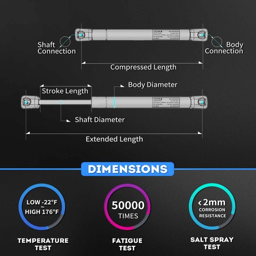 2x Rear Tailgate Gas Struts for Mercedes-Benz S-Class W211 2005-2013 ...