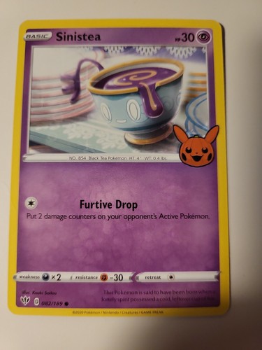 Pokémon TCG Halloween Trick Or Trade Sinistea card | eBay