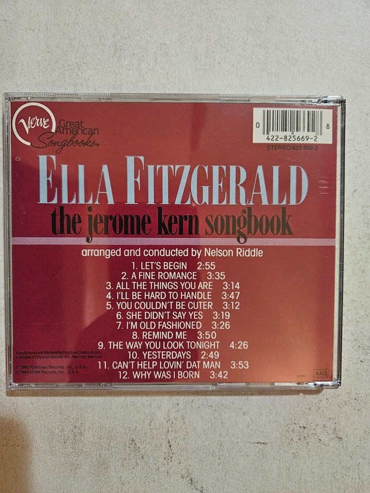 The Jerome Kern Songbook by Ella Fitzgerald (CD, Oct-1985, Verve ...