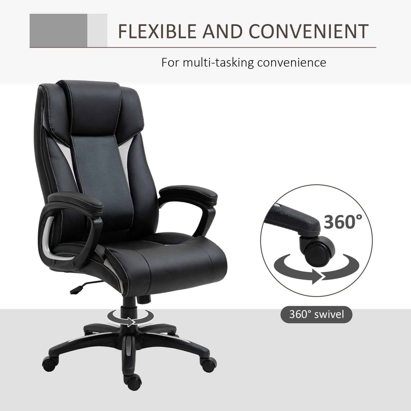 Indoor Moving, Rocking, & Wheeled Office Desk Chair w/ Breathable Mesh ...