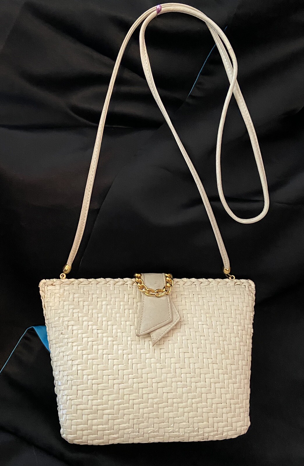 Rare Vintage RODO Cream Color Wicker Bag/Purse Italian - Gem