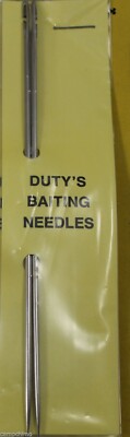 DUTY'S INVISIBLE MINNOW RIG BAITING NEEDLES 5" 2 PACK MADE IN USA | eBay