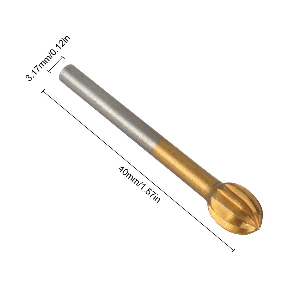 Tungsten Carbide Rotary Burr Bit Set 1/8" Cutting Carving Burrs for ...