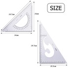 Large Triangle Ruler Square Set 30/60 and 45/90 Degrees Set of 2 | eBay