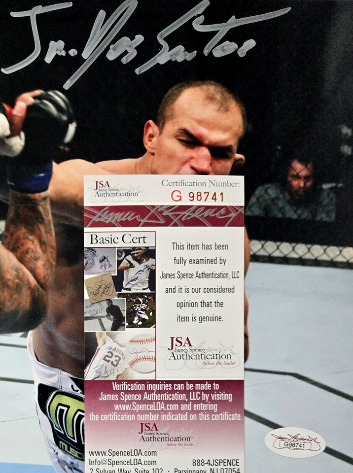 Junior Dos Santos Signed Photo UFC Ultimate Fighting MMA Autograph JSA ...
