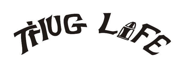 Tupac Thug Life Tattoo Stencil