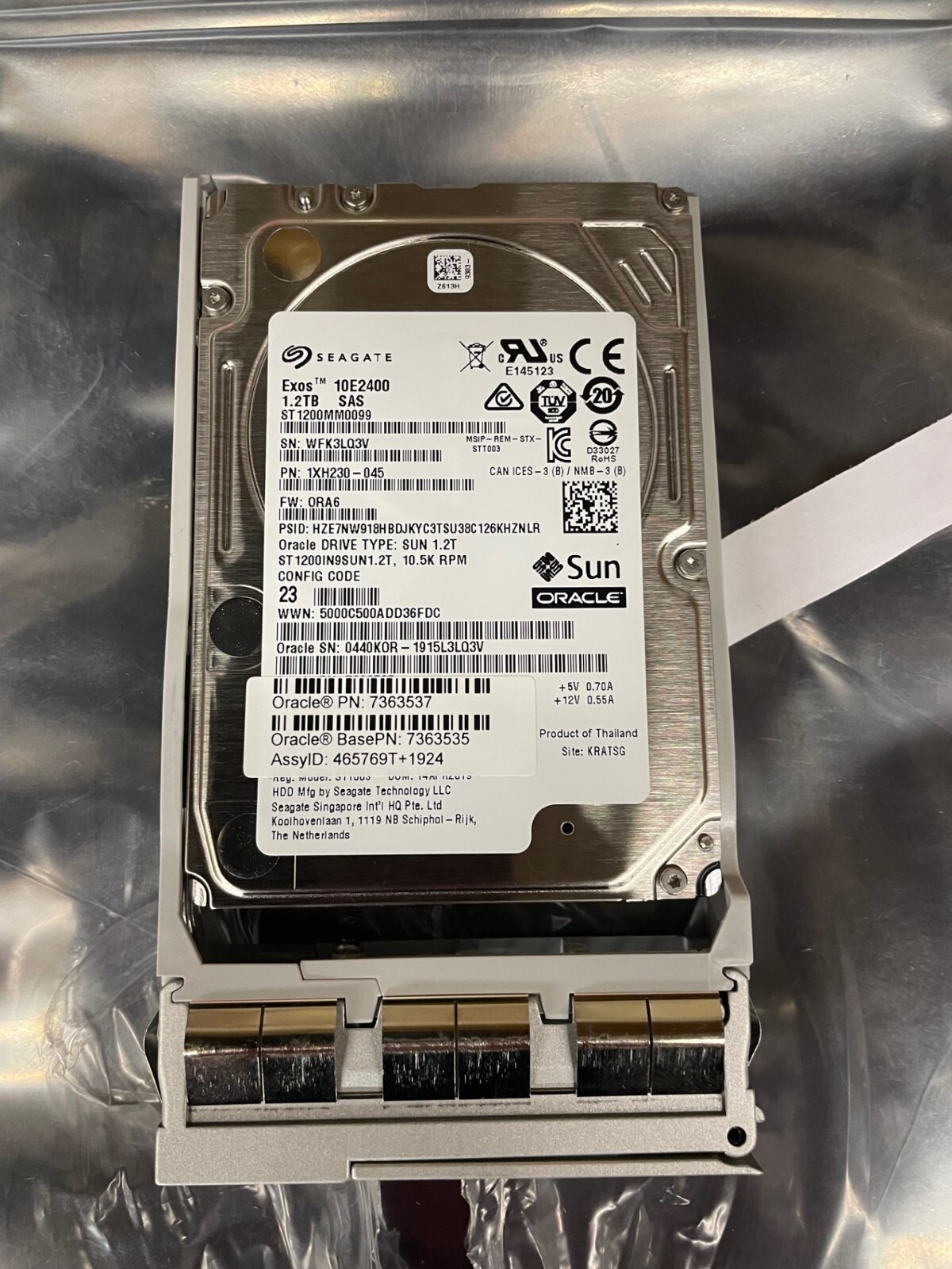 7363537 SUN ORACLE 1.2tb 10K SAS HD. w/ Marlin Bracket | eBay