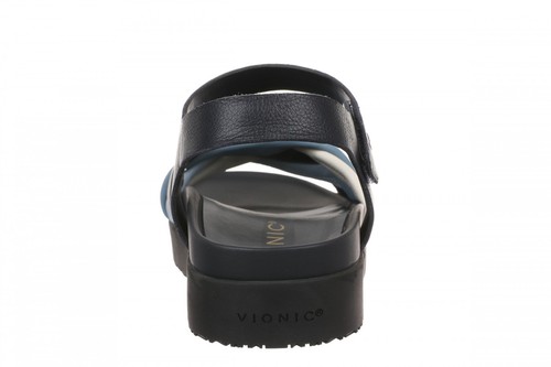 Vionic Rosa Women's Orthotic Platform Slide Sandal Navy Multi - 6.5 ...