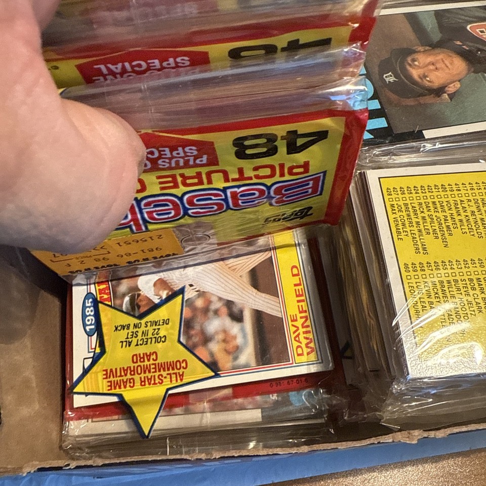 1986 Topps Baseball Rack Pack Box - 24 Factory Sealed Packs (48 Cards ...