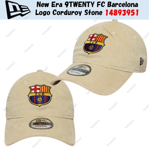 New Era 9TWENTY FC Barcelona Logo Corduroy Stone 14893951 | eBay Australia