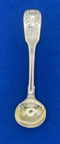 Scottish William IV 'Fiddle & Shell' Pattern Silver Salt Spoon ...