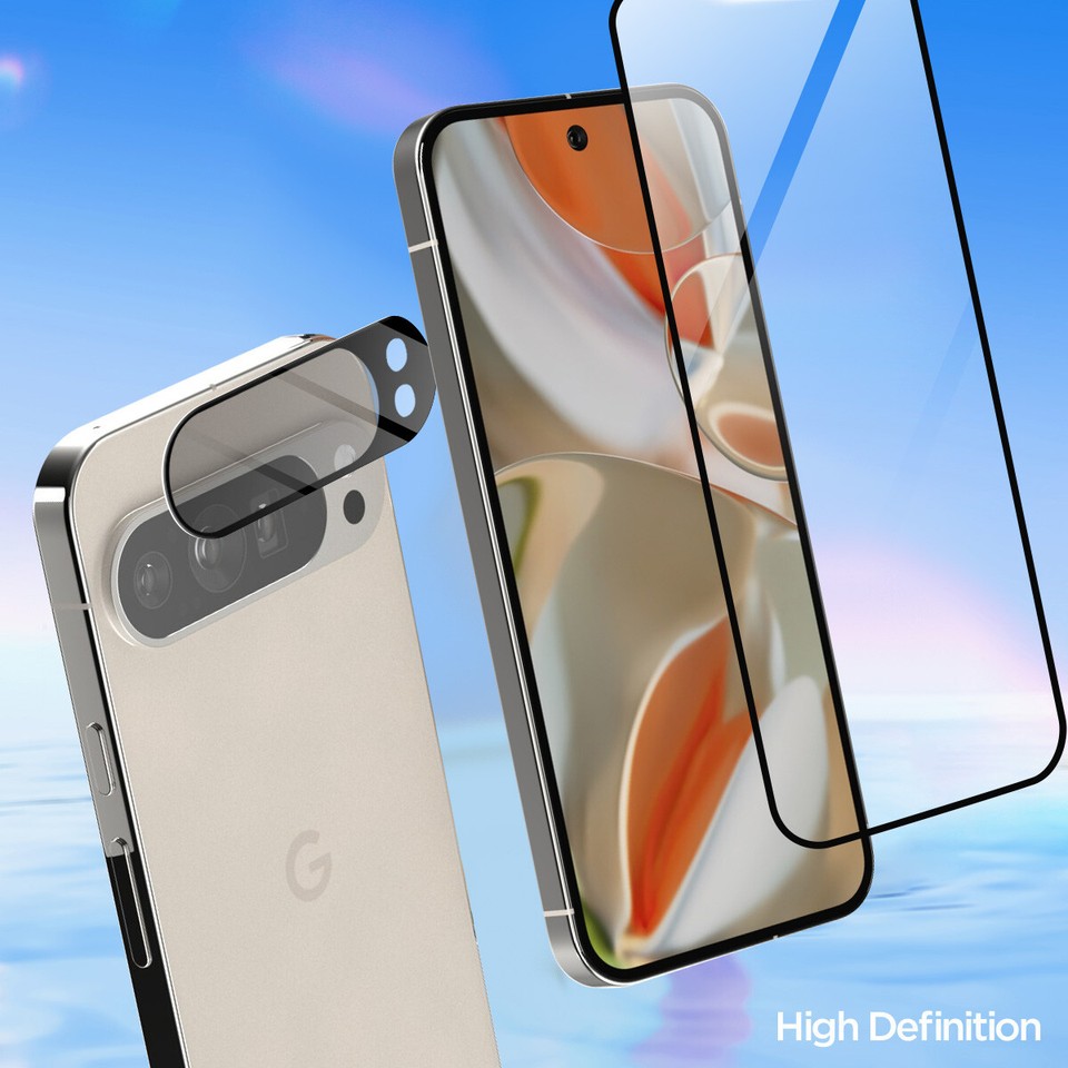 Tempered Glass Screen&Lens Protector Curved For Google Pixel 10 9 Pro ...