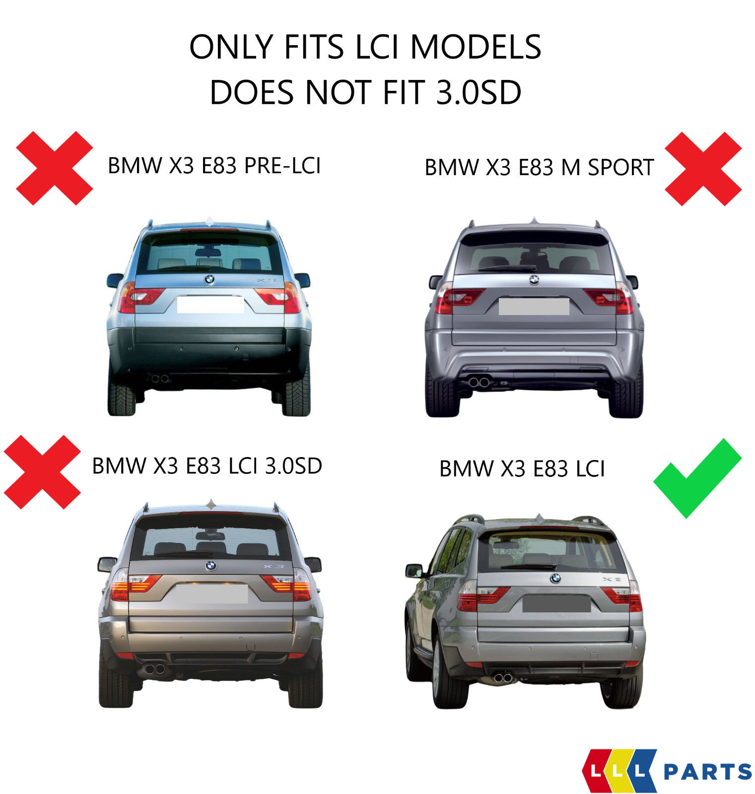 NEW GENUINE BMW X3 SERIES E83 REAR BUMPER COVER BOTTOM 51123416235 ...