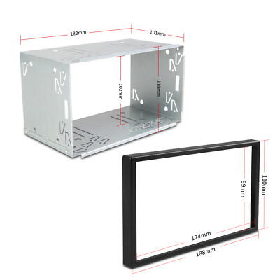 Double 2 DIN Mounting Sleeve/Basket Trim Ring Cage for Car DVD Players ...