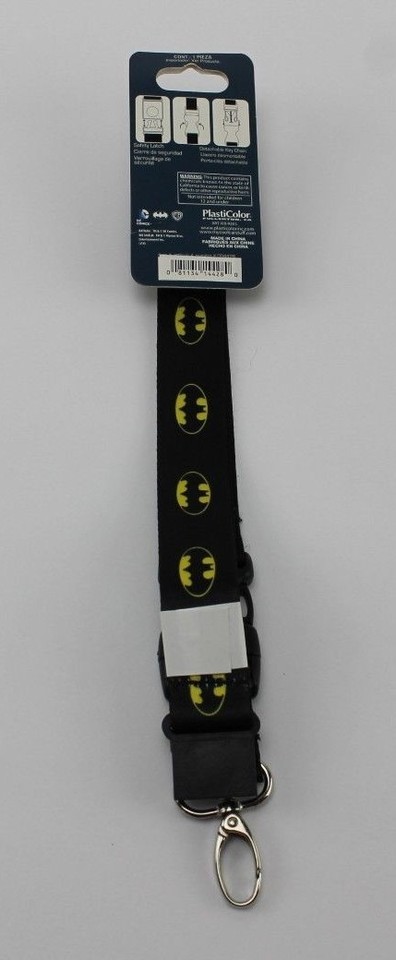 Batman Lanyard Breakaway Detachable Neck Keychain Clip Bat Logo DC ...