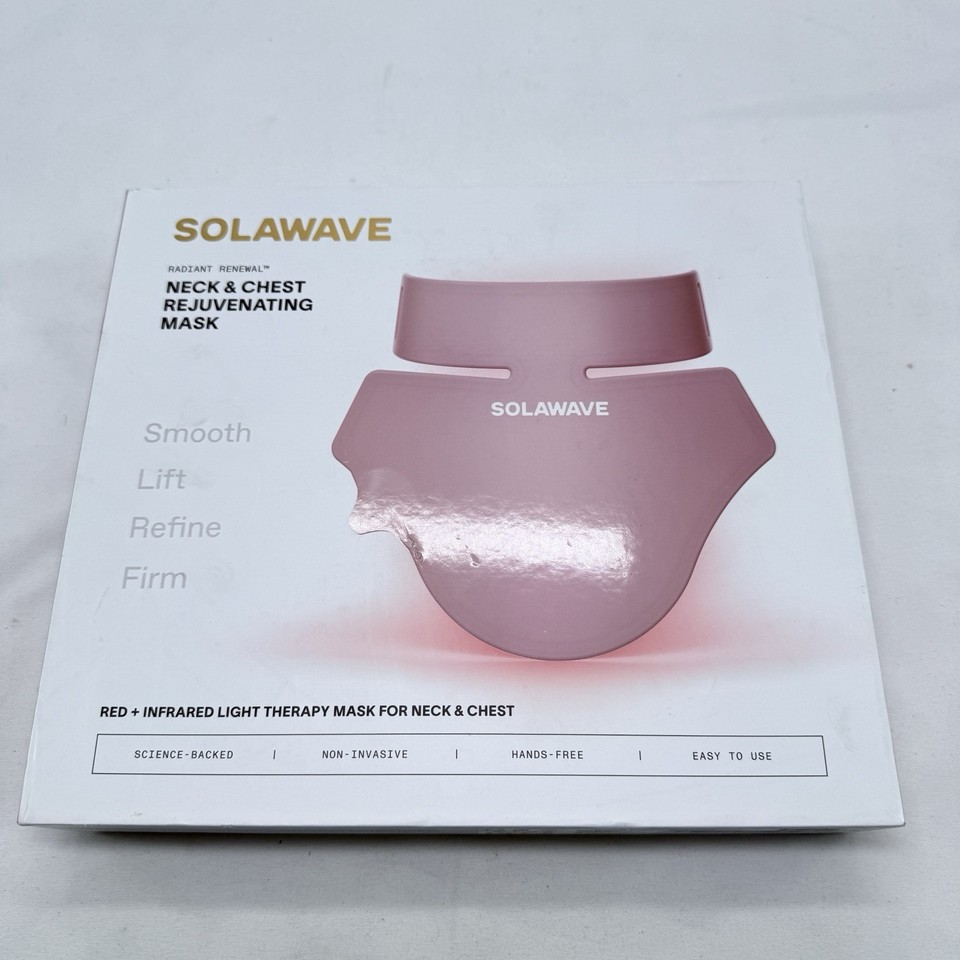 Solawave Neck & Chest Rejuvenating Mask Red Infrared Light Therapy NEW ...