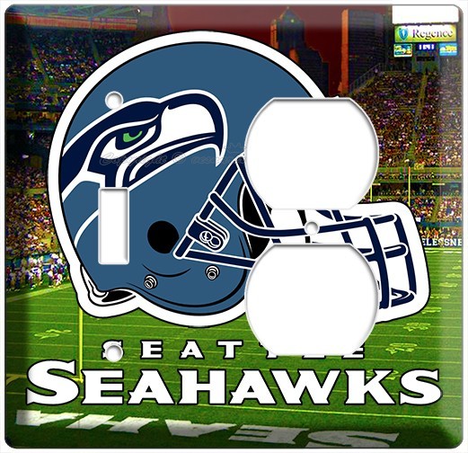 SEATTLE SEAHAWKS FOOTBALL TEAM LOGO LIGHT SWITCH OUTLET MAN CAVE ART ...