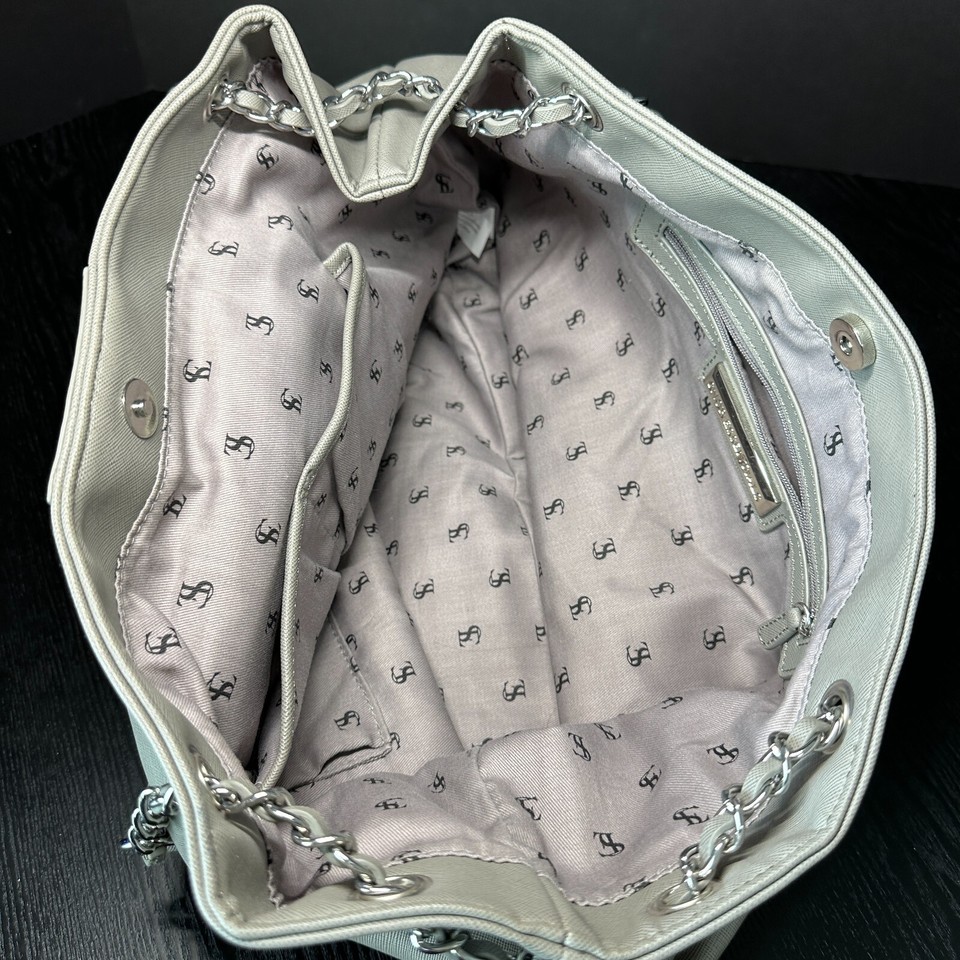 Faux Leather Bag by Snob Essentials - Gray Handbag | eBay