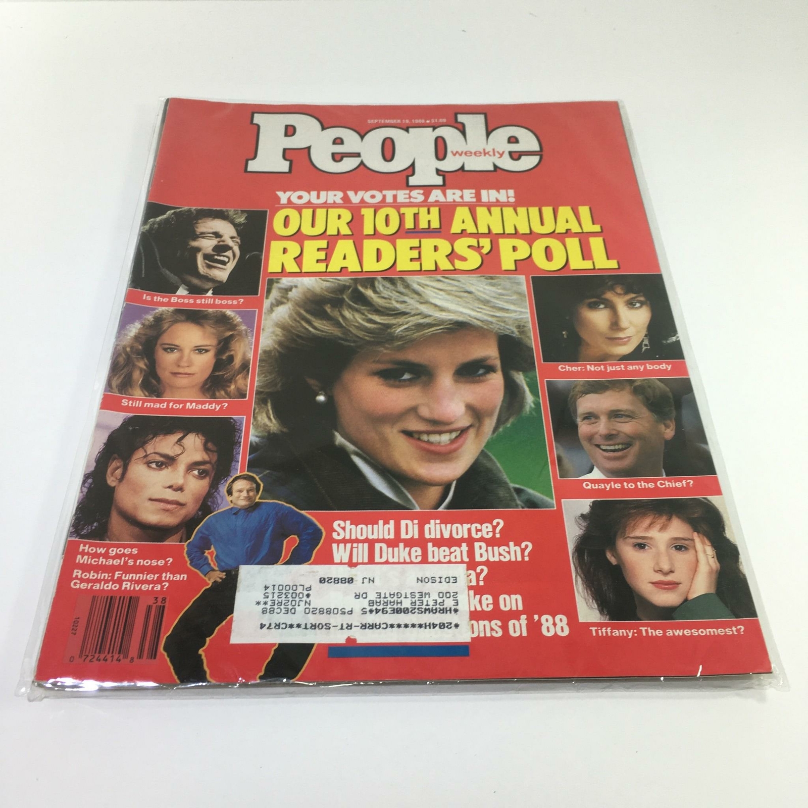 People Magazine September 19 1988 The Annual 10th Reader's Poll Feature ...