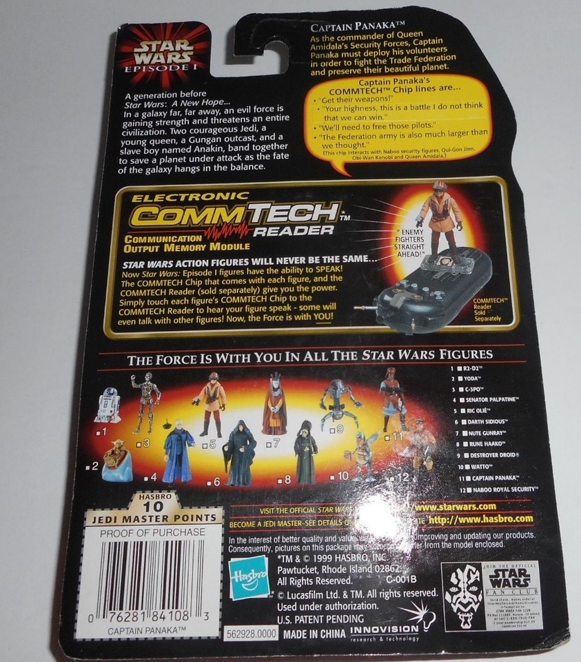 Hasbro Star Wars Captain Panaka w/Blaster Rifle and Pistol 84108 Action ...