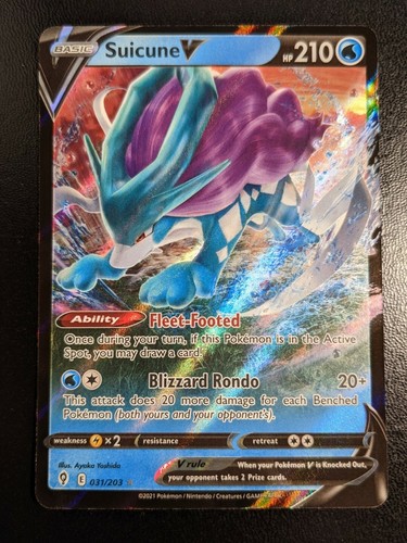 Pokemon Evolving Skies Suicune V - 031/203 - NM | eBay