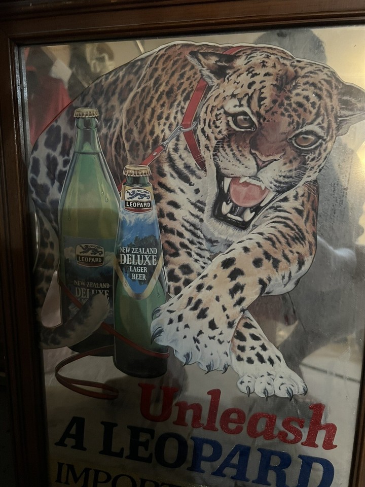 Leopard Lager Beer Mirror Sign New Zealand | eBay