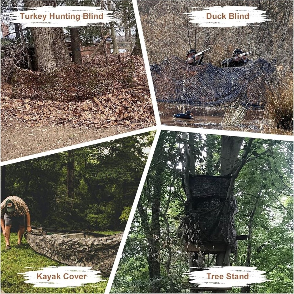 Camo Netting Camouflage Net, Bulk Roll Sunshade Mesh Nets for Hunting ...