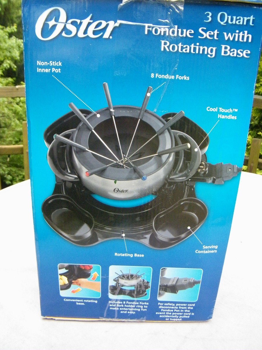 Oster Fondue Pot 3-qt Eggshell/red With Lid Oster Red Fondue Pot Orgnal ...