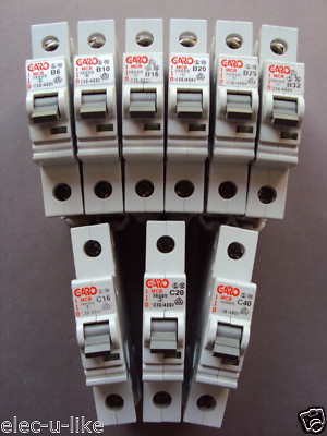 GARO TYPE B C SP 10000 MCB B6 B10 B16 B20 B25 B32 C6 C16 C20 C40 ...