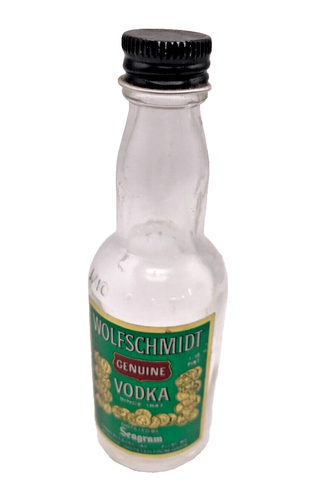 WOLFSCHMIDT VODKA MINI EMPTY to COMPLY WITH EBAY RULES & USPS SHIPPING ...