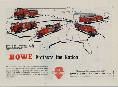 1959 Howe Fire Apparatus Ad: Howe Protects the Nation - Anderson ...