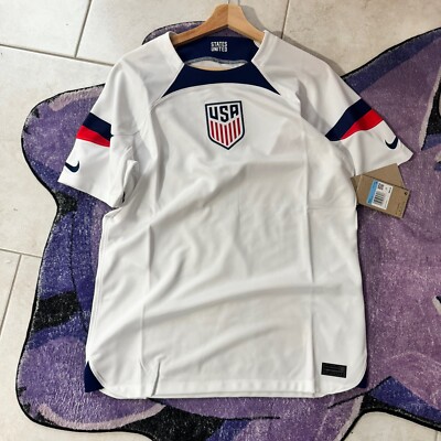 NEW! USMNT Nike DRI-FIT 22/23 Home Breathe Stadium Blank Jersey White ...