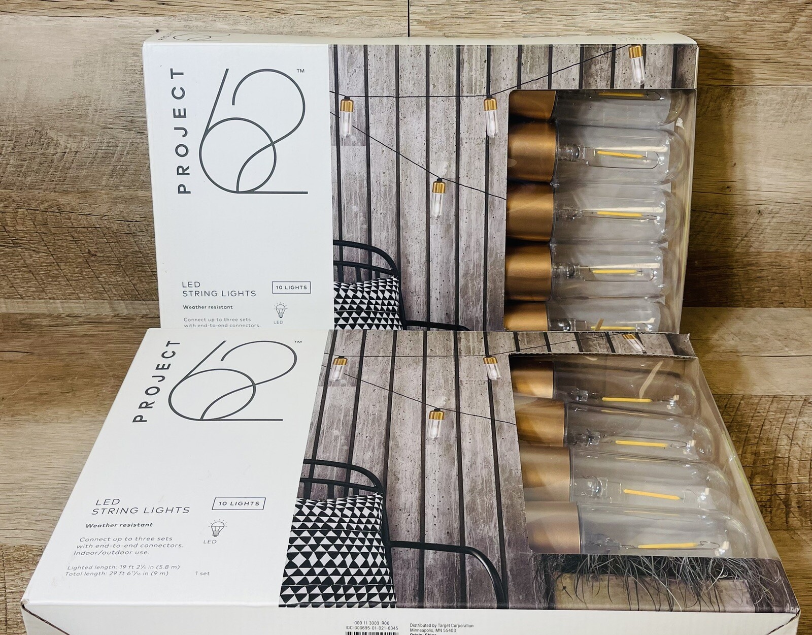 Project 62 LED String Lights Copper Industrial Look Set Of 2 Weather ...