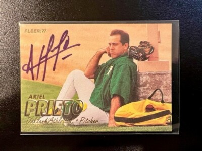 Ariel Prieto signed autographed 1997 Fleer baseball card #659 Oakland A ...