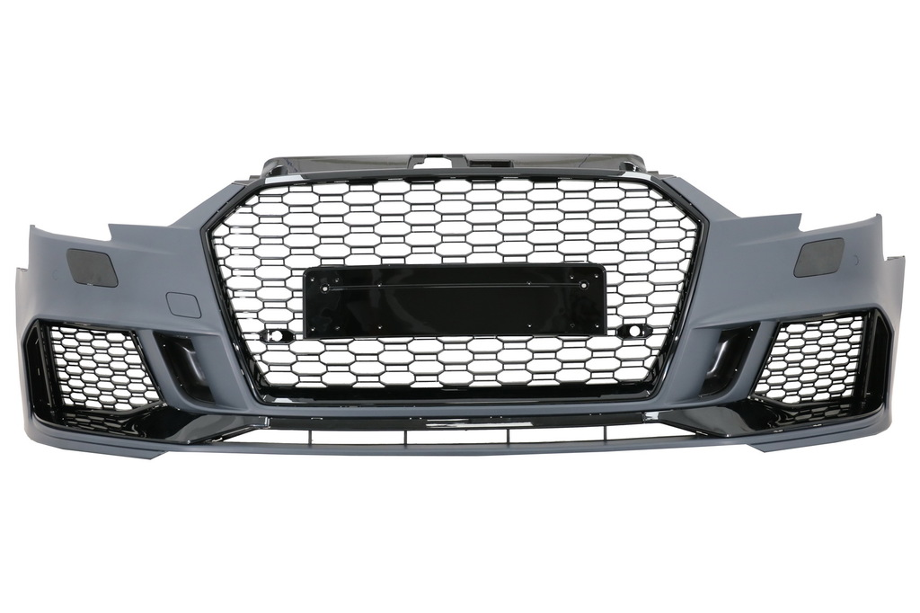 2017-2020 Audi A3 S3 Front Bumper Cover Grille Spoiler Upgrade Set Kit ...