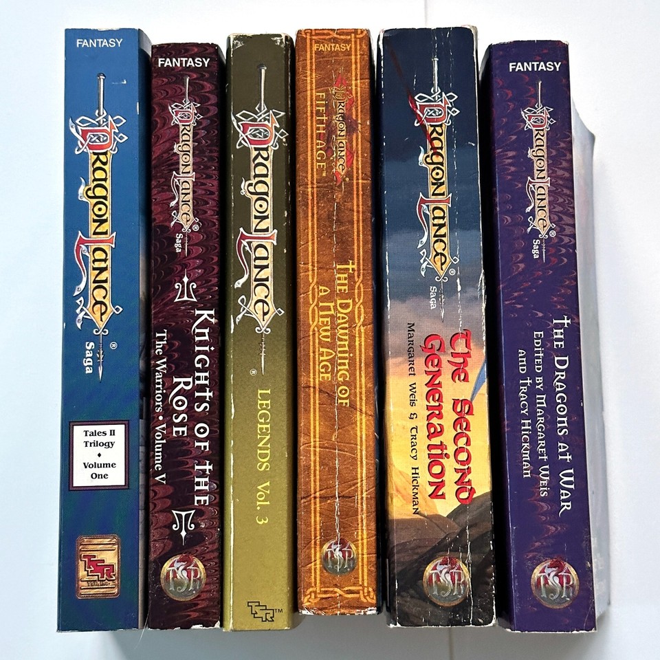 6 Dragonlance Books Weis Hickman Dragons War, Istar, Knights, Second ...
