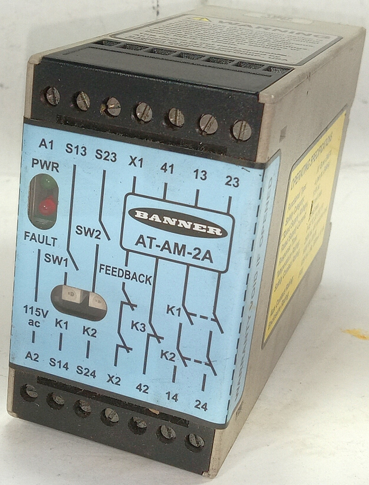 1 NEW BANNER AT-AM-2A 24AC/DC MACHINE SAFETY RELAY NNB ***MAKE OFFER ...