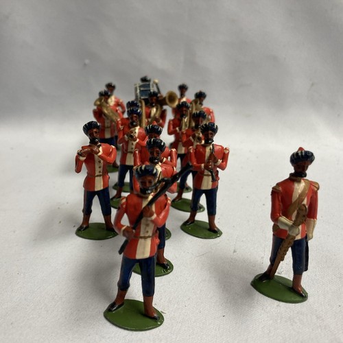 Kingcast Indian Army Marching Band w/ Red Tunics (16pc), 54mm Toy ...
