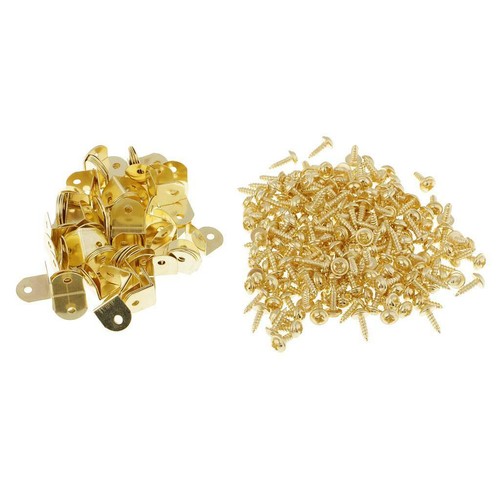 100 Pcs Mini Metal L Shape Picture Frame Braces Brackets 12 x 12 mm ...