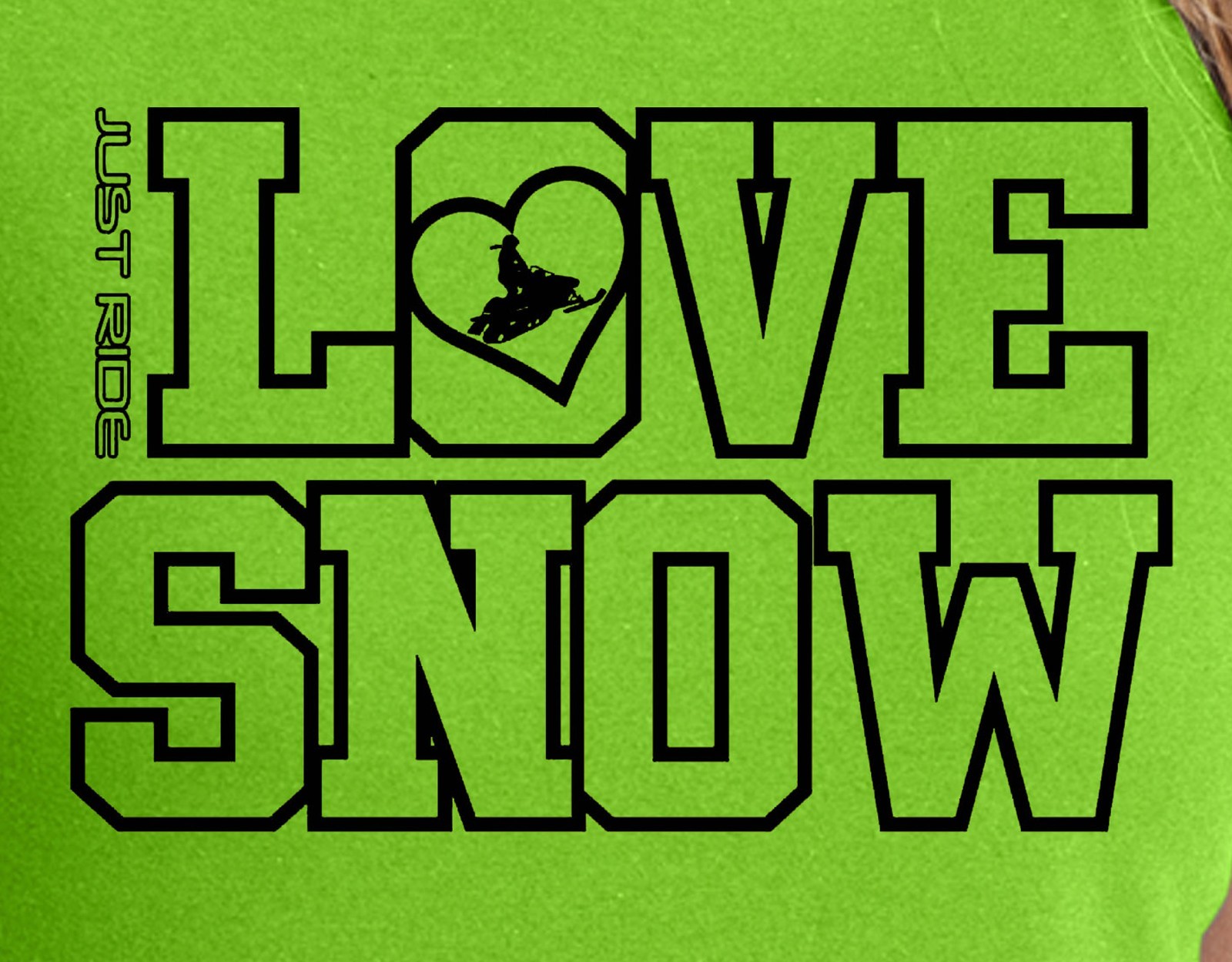 LOVE SNOW TEE SHIRT TOP WOMEN GIRL SLED SNOWMOBILE SNOCROSS ARCTIC CAT ...