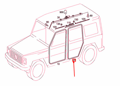 Mercedes-Benz G W463 Rear Door Seal A46373103809051 OEM for sale online ...