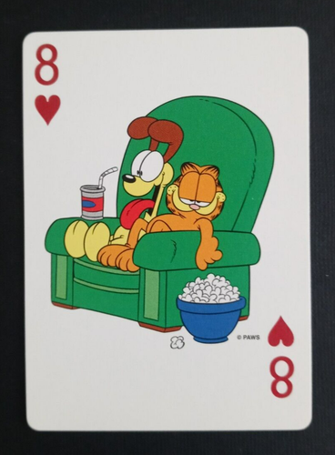 Hoyle Garfield and Friends Playing Card Garfield Odie 8 Hearts | eBay