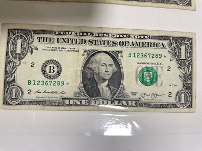 2013 Star Note $1 Letter B Serial Number Old dollar bill | eBay