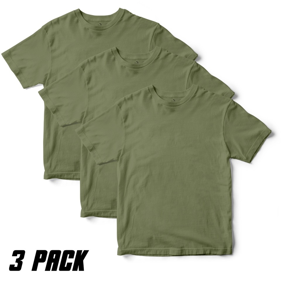 Sada T-Shirts 3-Pack Plain Crew Neck T-Shirts for Men Sizes S-6XL | eBay