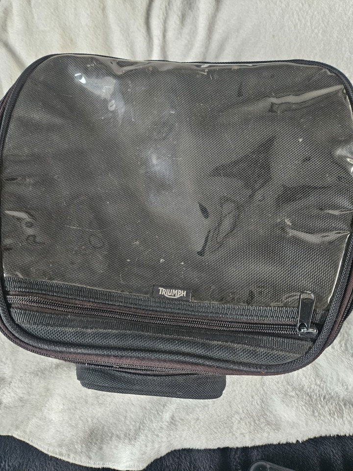 Triumph OEM Magnetic Tank Tail Bag A9510059 w/Rain Cover Bonneville ...