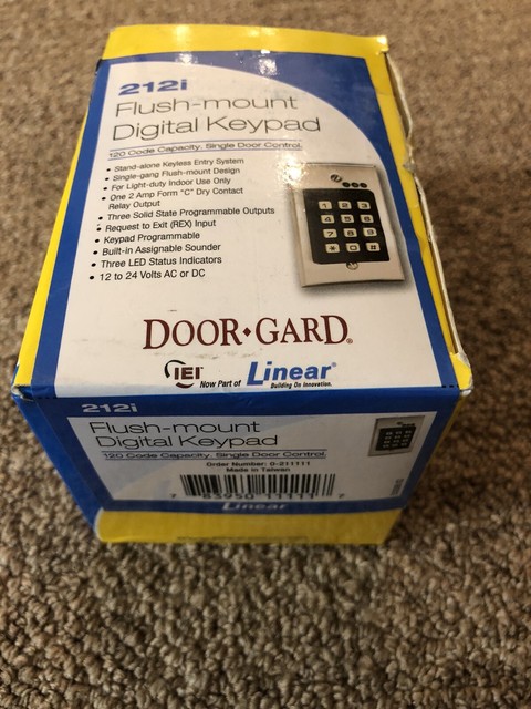 Linear 212i Indoor Flush-Mount Keypad - White/Black for sale online | eBay