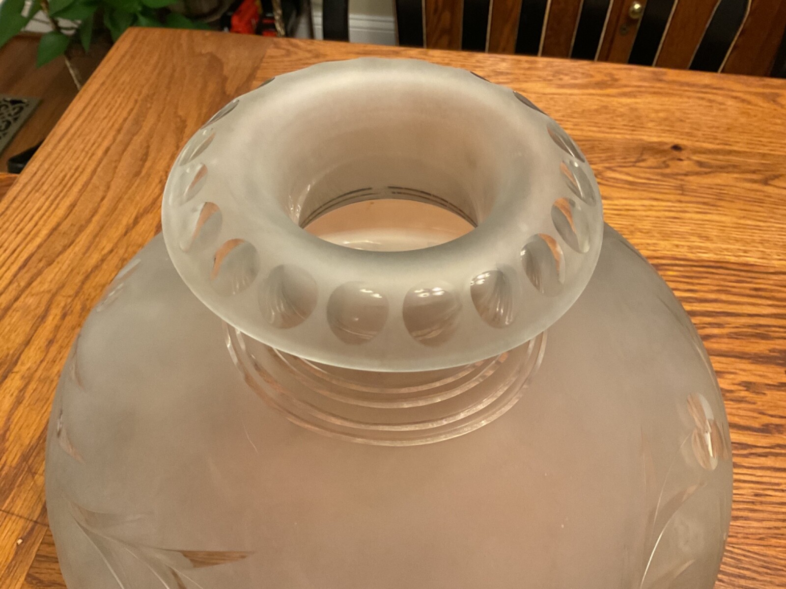 Astral Argand Large 8 1/2” tall Lamp Shade Clear, Frosted and Etched | eBay