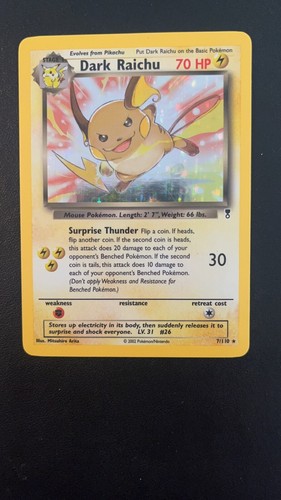 Pokemon Card - Dark Raichu - Legendary Collection 7/110 Holo Rare | eBay